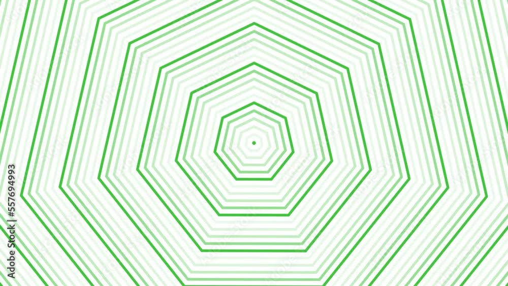 Green heptagon star simple flat geometric on white background loop ...