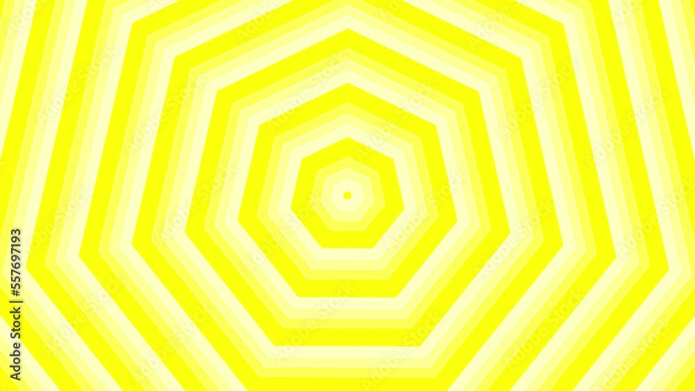 Yellow heptagon star simple flat geometric on white background loop ...