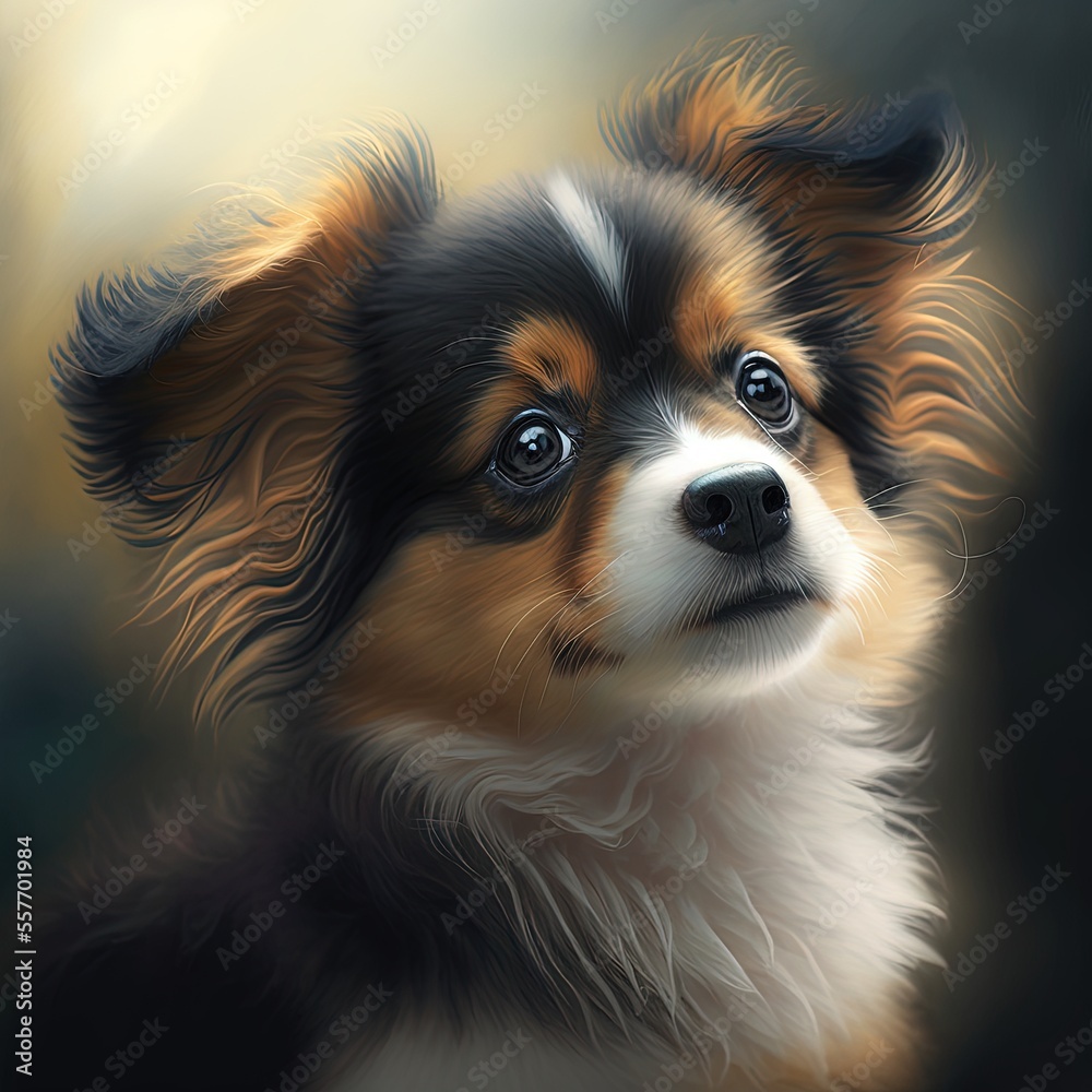 Cute Dogs Card Background Wallpaper Texture Overlay Art For Print Print ...