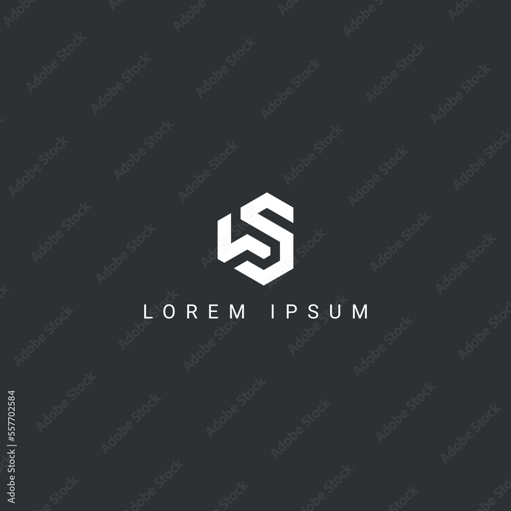 Alphabet letter SW or WS icon logo vector. Stock Vector | Adobe Stock