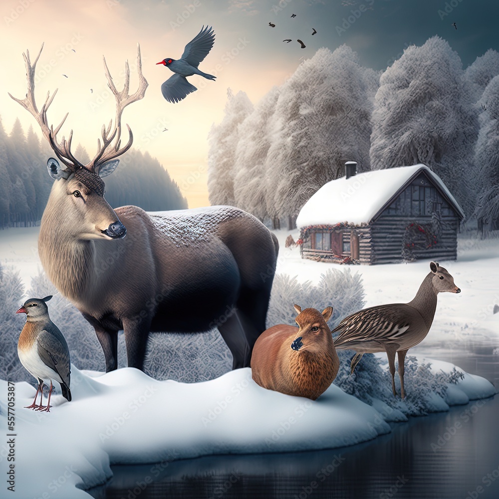 Animals Card Poster Texture Background Wallpaper Art For Print On ...