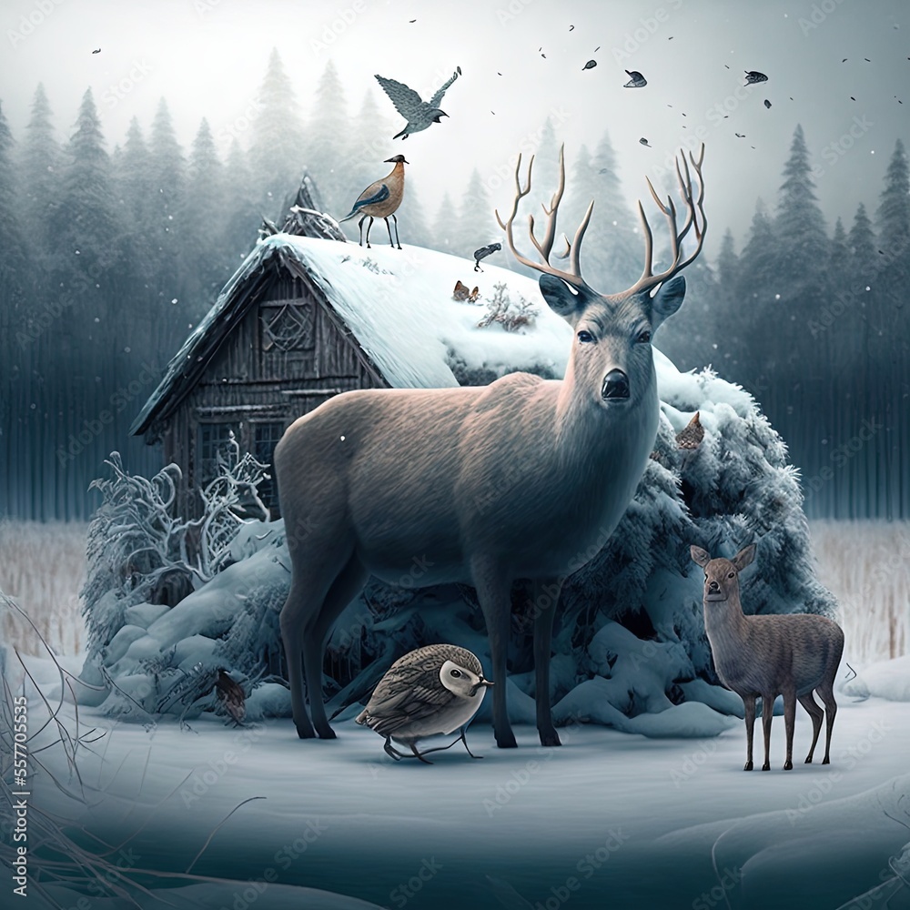 Animals Card Poster Texture Background Wallpaper Art For Print On ...