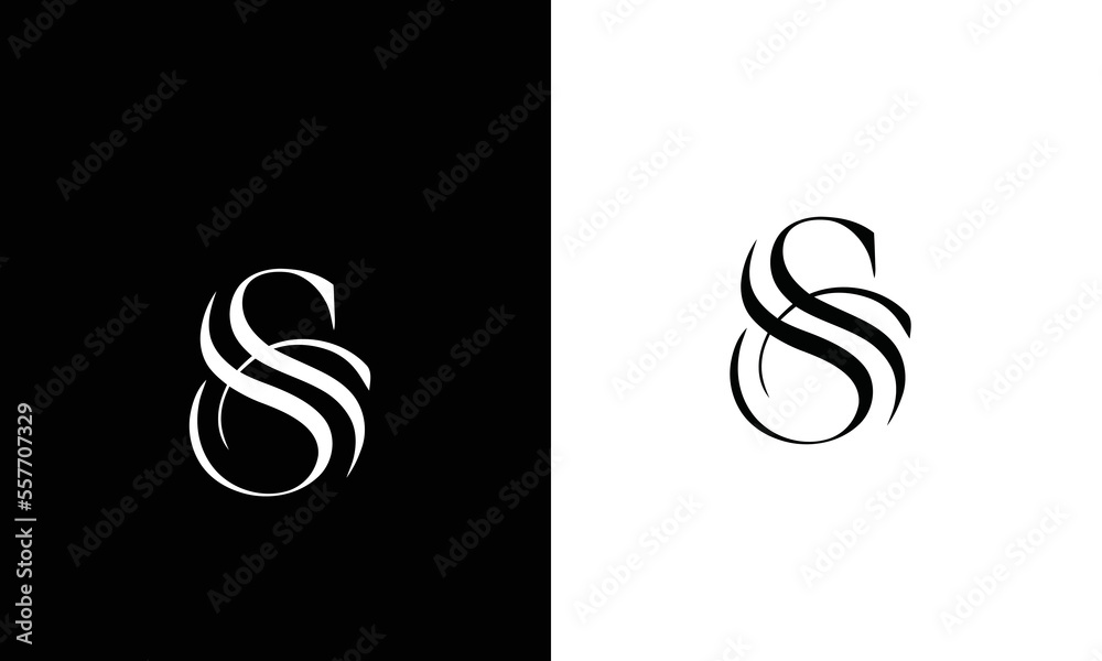 SS Letter Initial Logo Design Template Vector Illustration Stock Vector ...