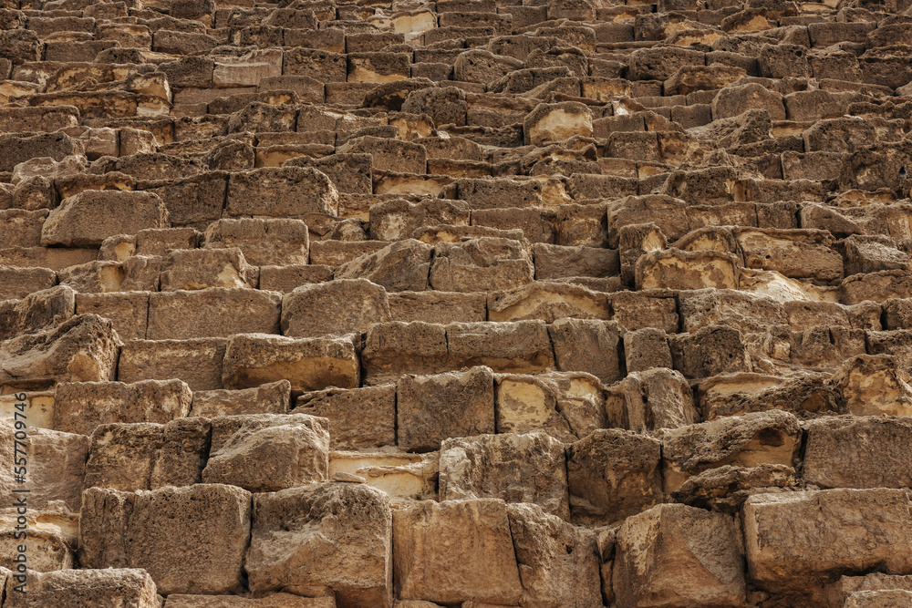 Stones of the Great Pyramid of Giza close up, Khufu Pyramid Stock Photo ...