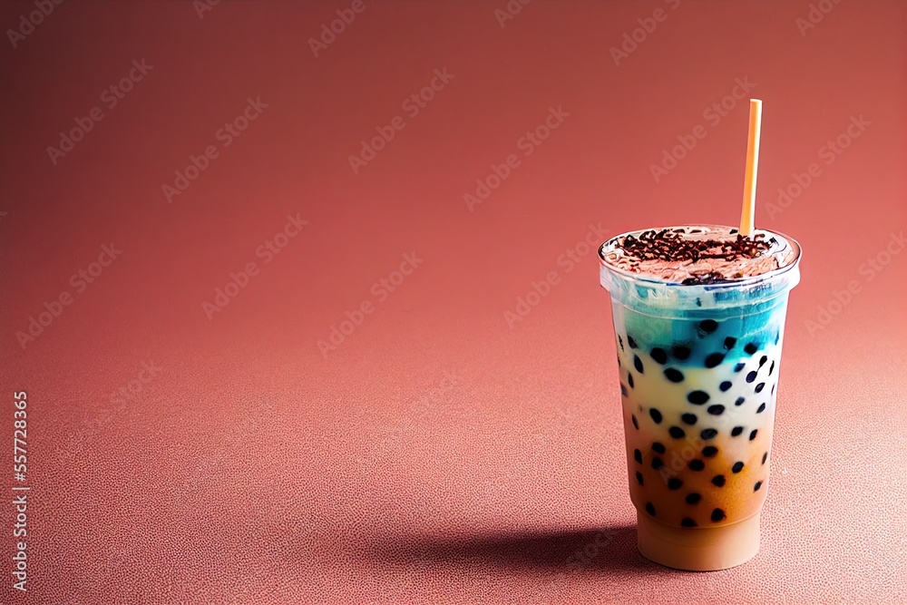 Boba Tea with Copy Space (Generative AI) Stock Illustration | Adobe Stock