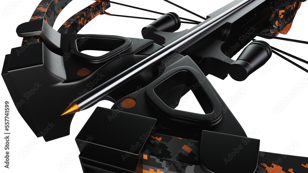 3D render of Crossbow. Beautiful 3d model of a gun. Gun for hunting ...