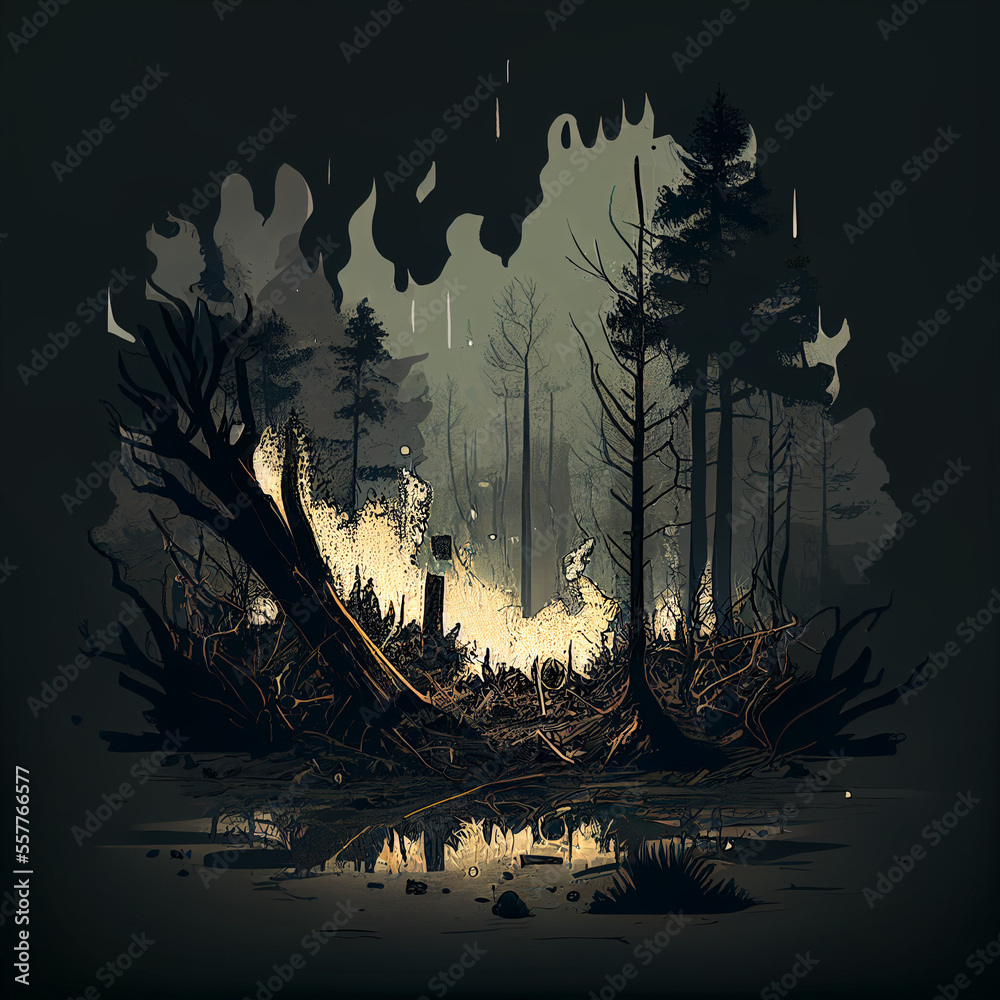 The Vanishing Rainforest: A Tragedy of Deforestation (Ai generated ...