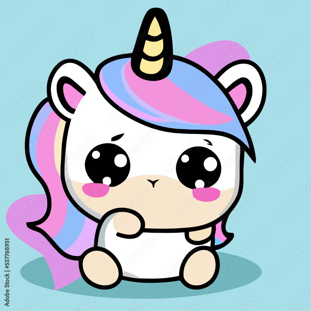 Cute Unicorn illustration Unicorn kawaii chibi vector drawing style ... Cute Unicorn illustration Unicorn kawaii chibi vector drawing style ...
