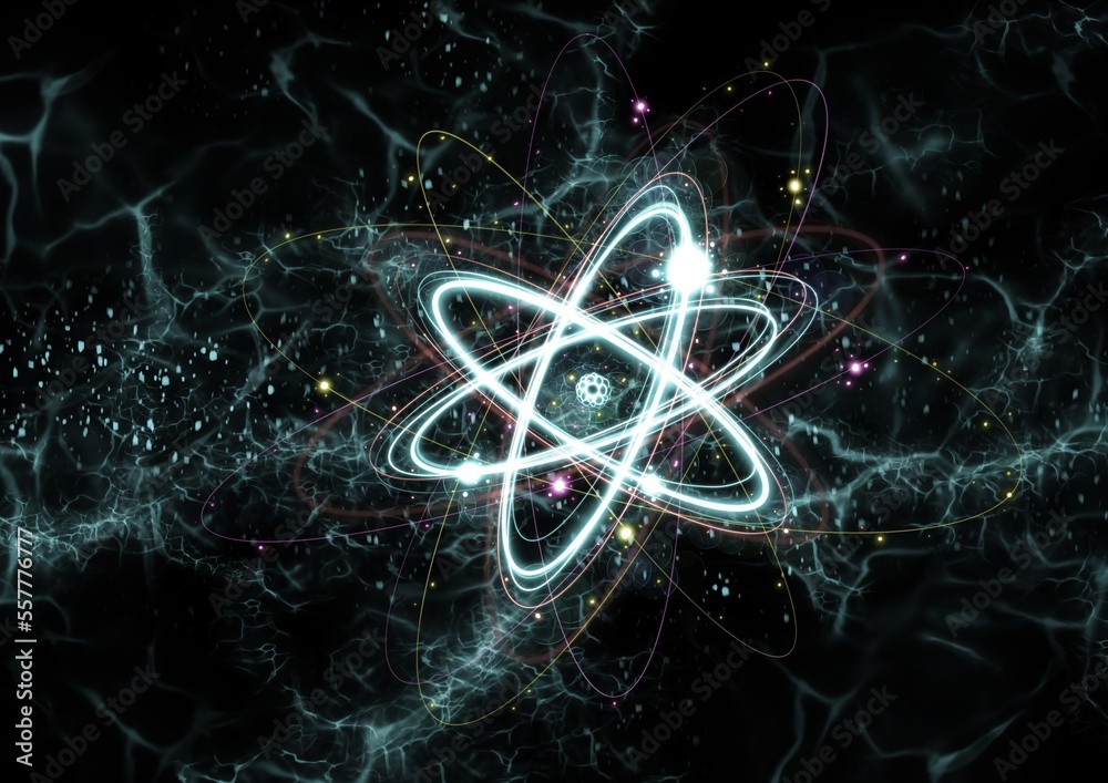 Electron, proton y neutron es la estructura atomica. Concepto de ...