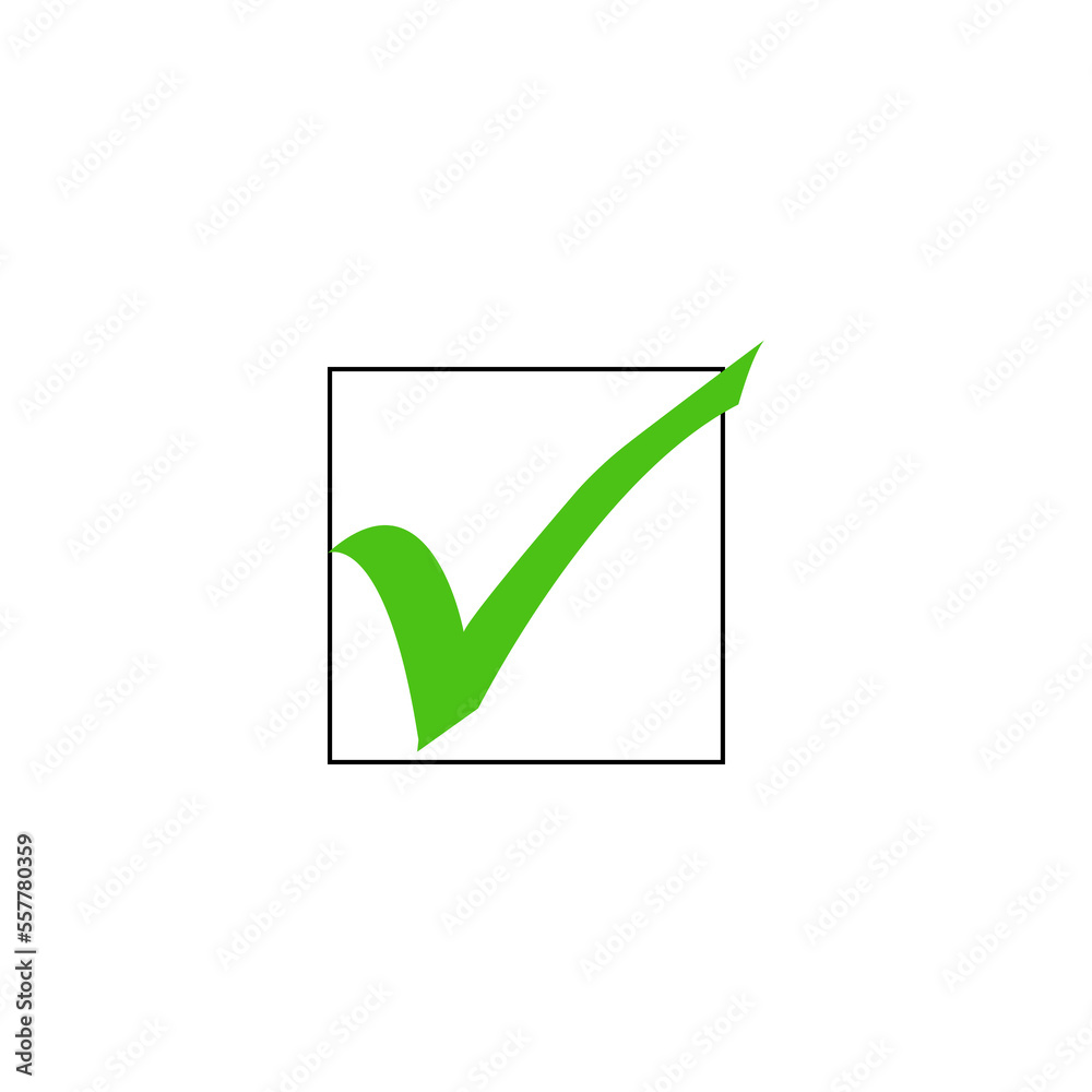 Green Check Mark In The Box Stock Illustration Adobe Stock