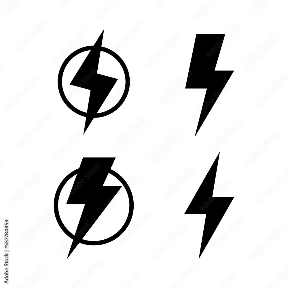 Lightning icon vector for web and mobile app. electric sign and symbol ...