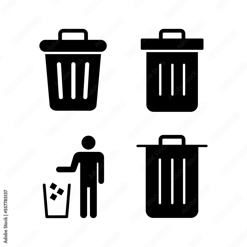 Trash icon vector for web and mobile app. trash can icon. delete sign ...