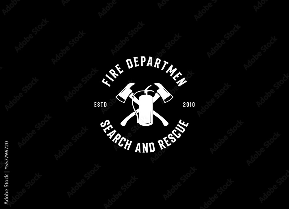 Vetor de Fire department logos, modern and vintage style logo do Stock ...