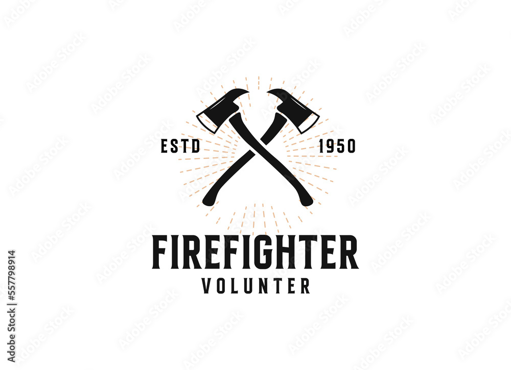 Fire department logos, modern and vintage style logo Stock Vector ...