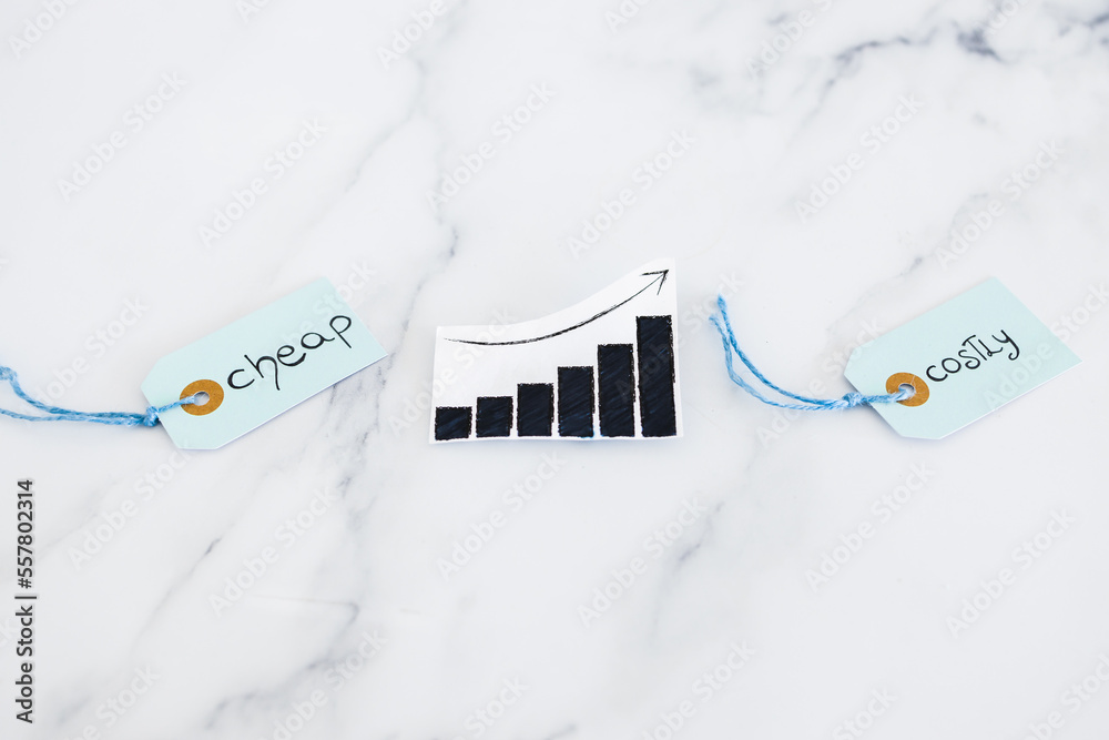 affordability and inflation, graph showing cost of living going up next ...