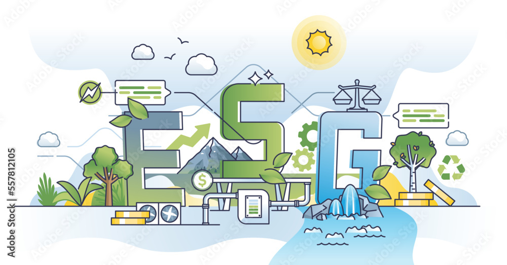 ESG or environmental social governance standard strategy outline ...