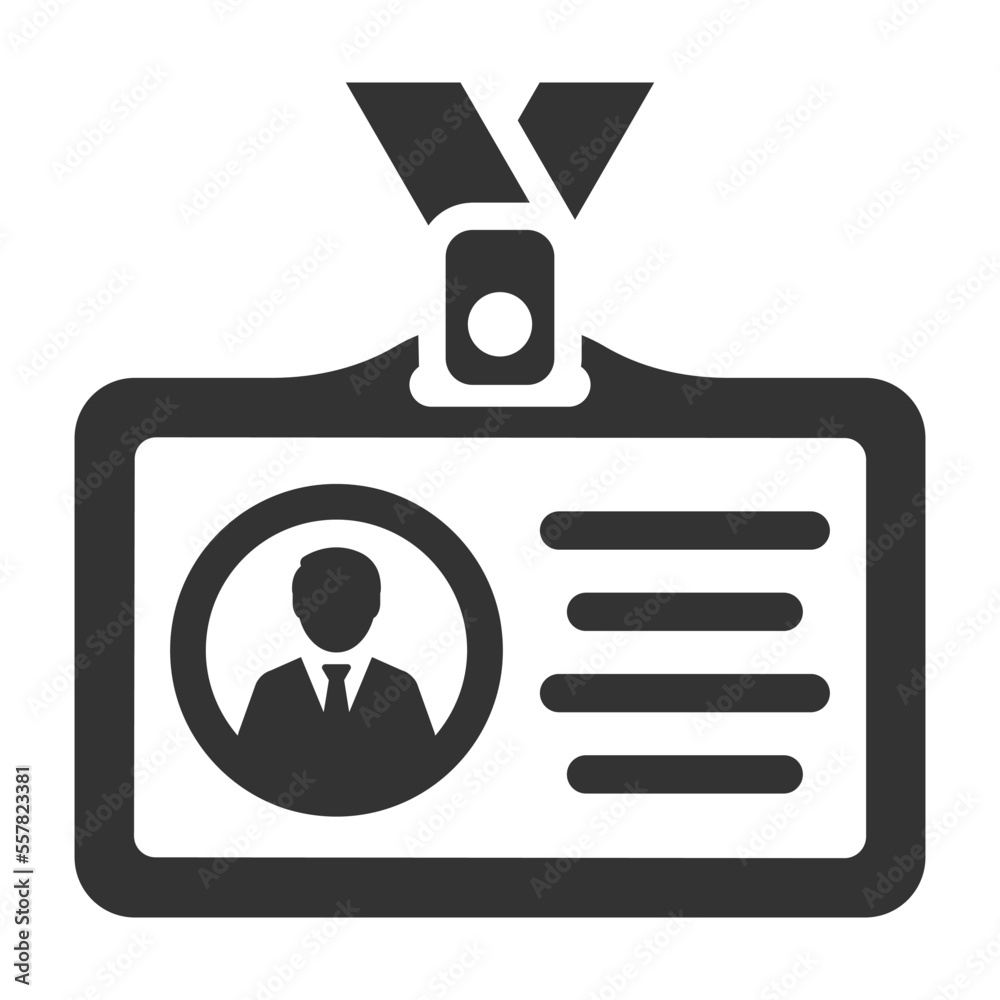 Employee ID card icon Stock Vector | Adobe Stock