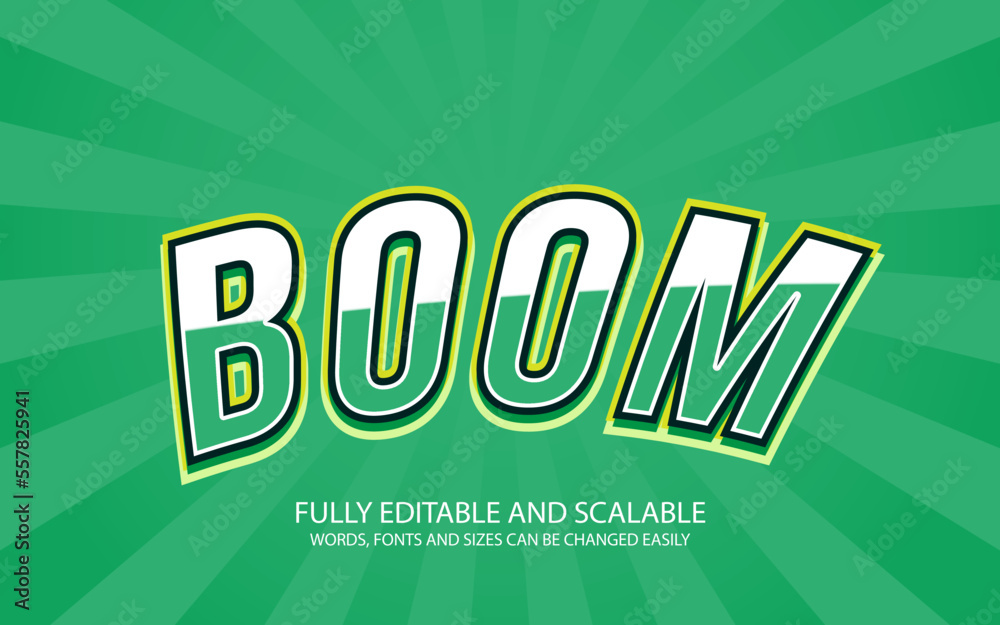 Clean text effect template with light background. Editable 3D text ...