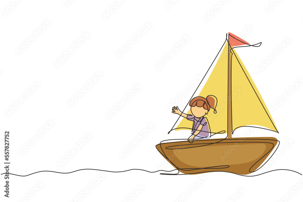 Kids Sailboat Vector