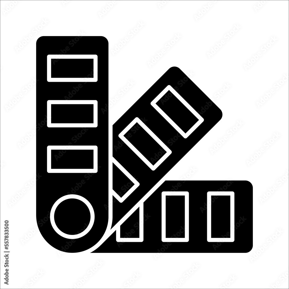 Pantone icon. color palette guide, colour swatch. vector illustration ...