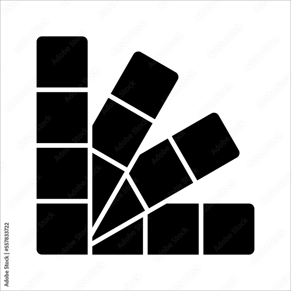 Pantone icon. color palette guide, colour swatch. vector illustration ...