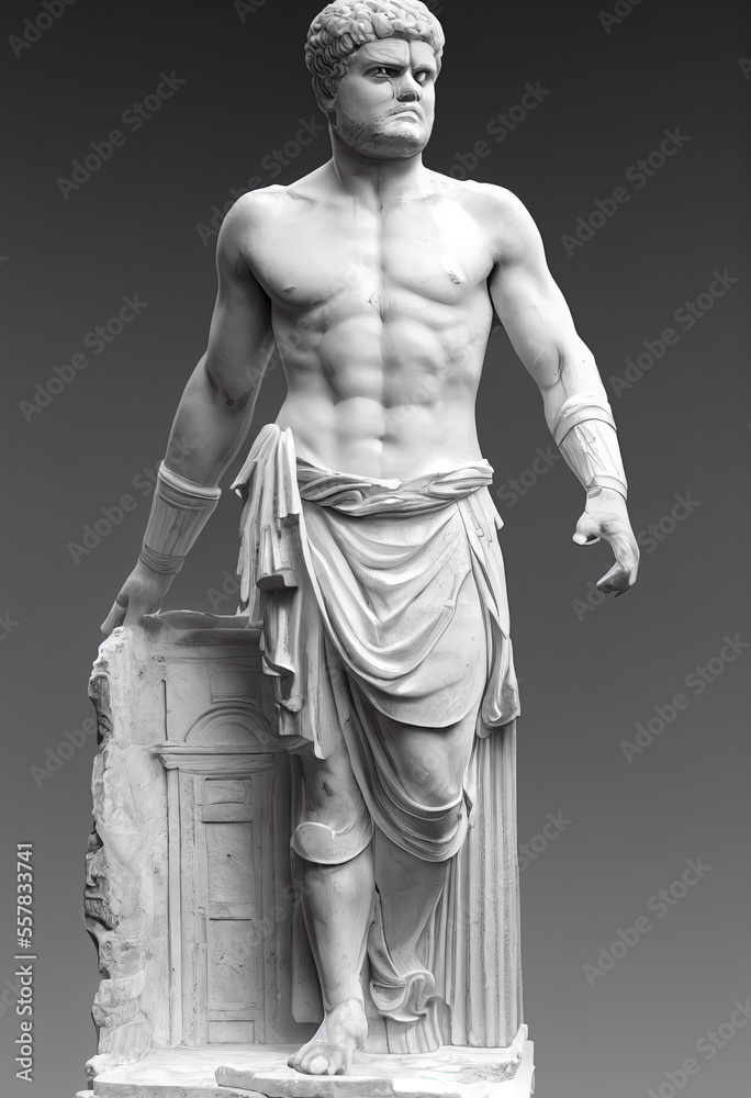 Full body statue of Roman Emperor Caracalla Stock Illustration | Adobe ...