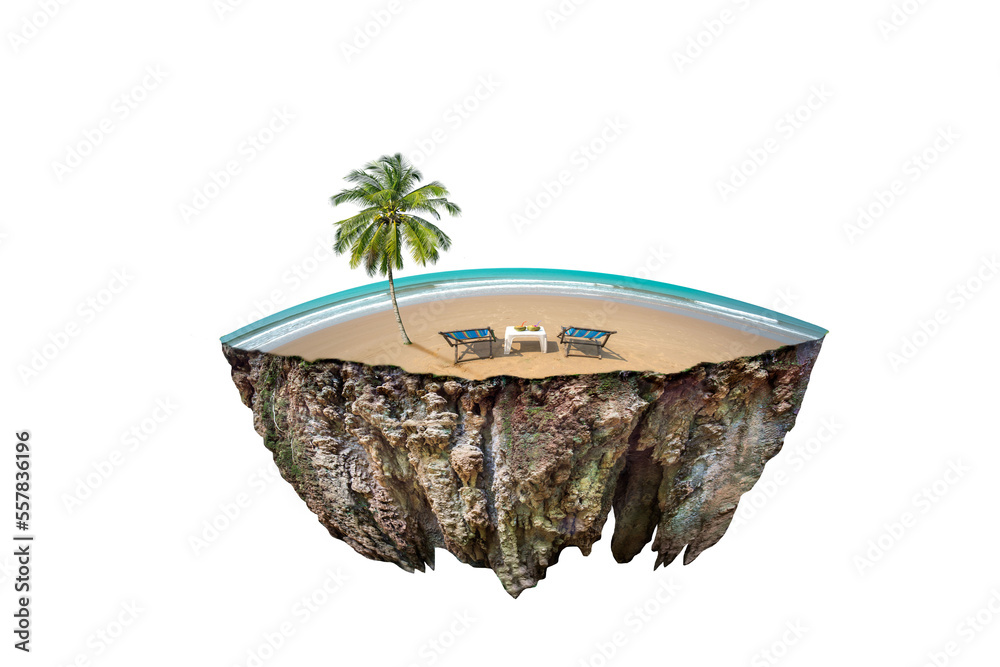 round soil ground cross section with earth land. Empty sand beach in ...