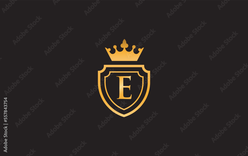 Crown vector and shield symbol icon and royal luxury shield monogram ...
