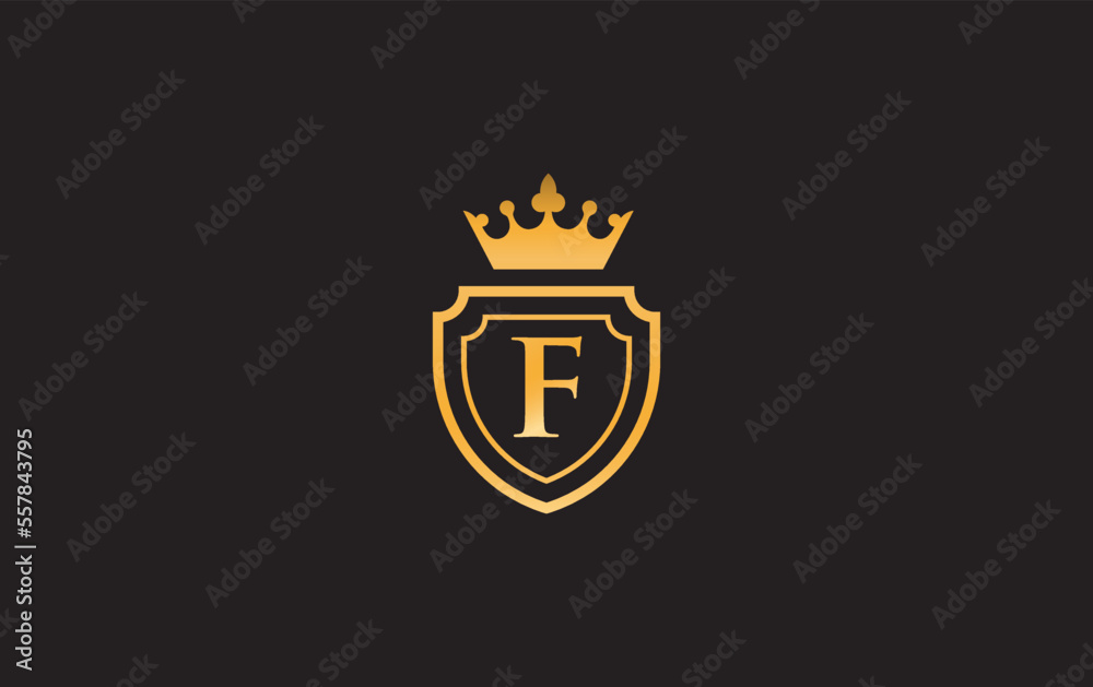 Crown vector and shield symbol icon and royal luxury shield monogram ...