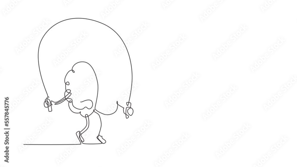 Animated self drawing of continuous line draw brain training with rope ...