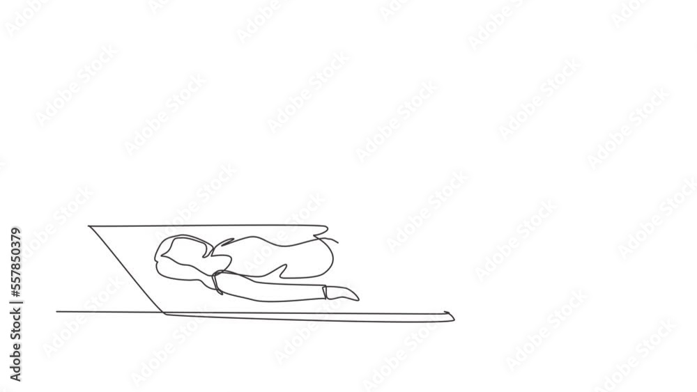 Vidéo Stock Animated self drawing of continuous line draw physiotherapy ...