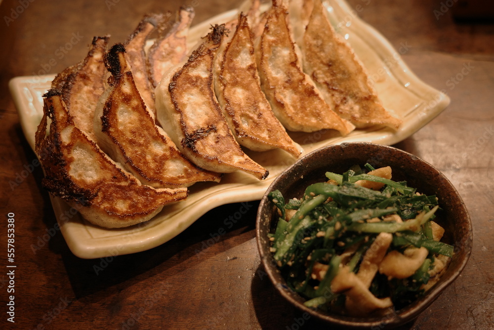 Japanese style gyoza dumplings in Kyoto Stock Photo | Adobe Stock