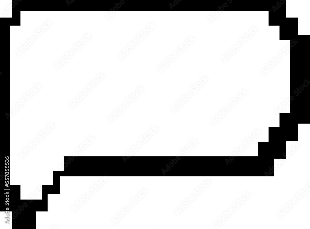 aesthetics 8bit pixel speech bubble, text box, frame talk, chat box ...