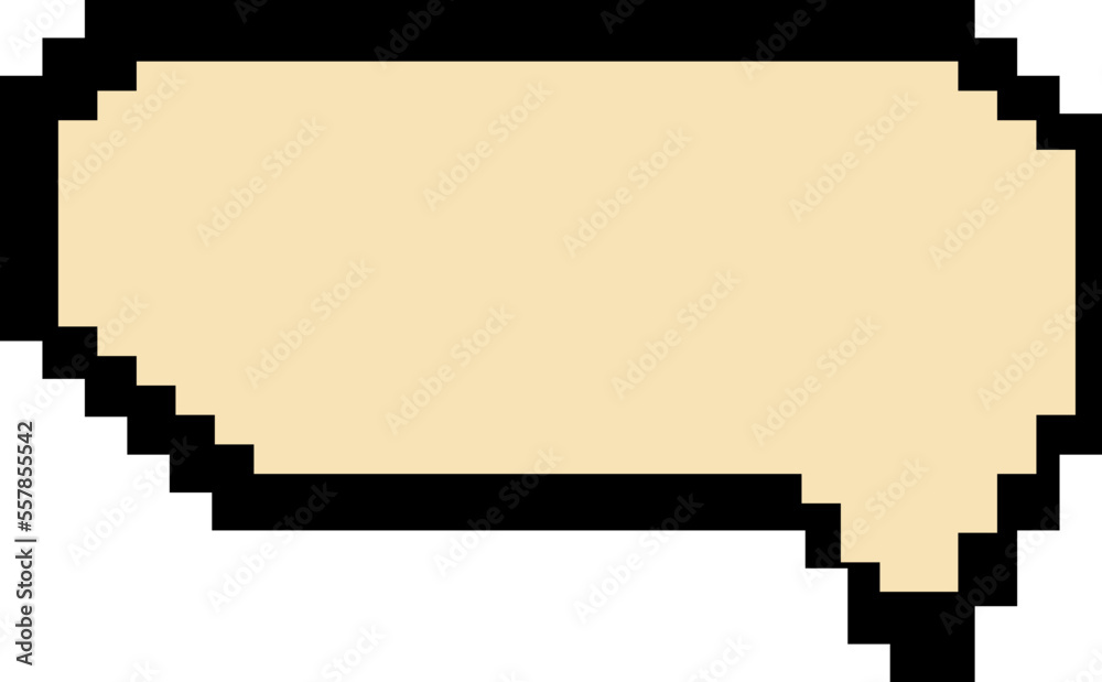 aesthetics 8bit pixel speech bubble, text box, frame talk, chat box ...