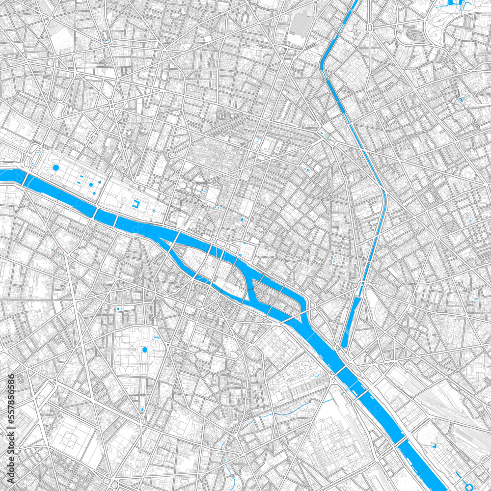 Poster Paris, France high resolution vector map – Wall Art | UkPosters