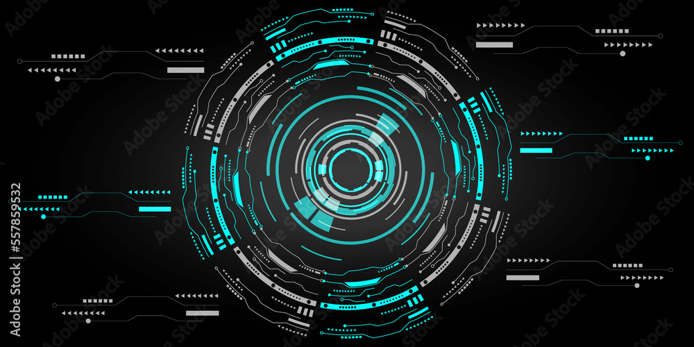 Digital modern tech screen with hi tech digital element technology ...
