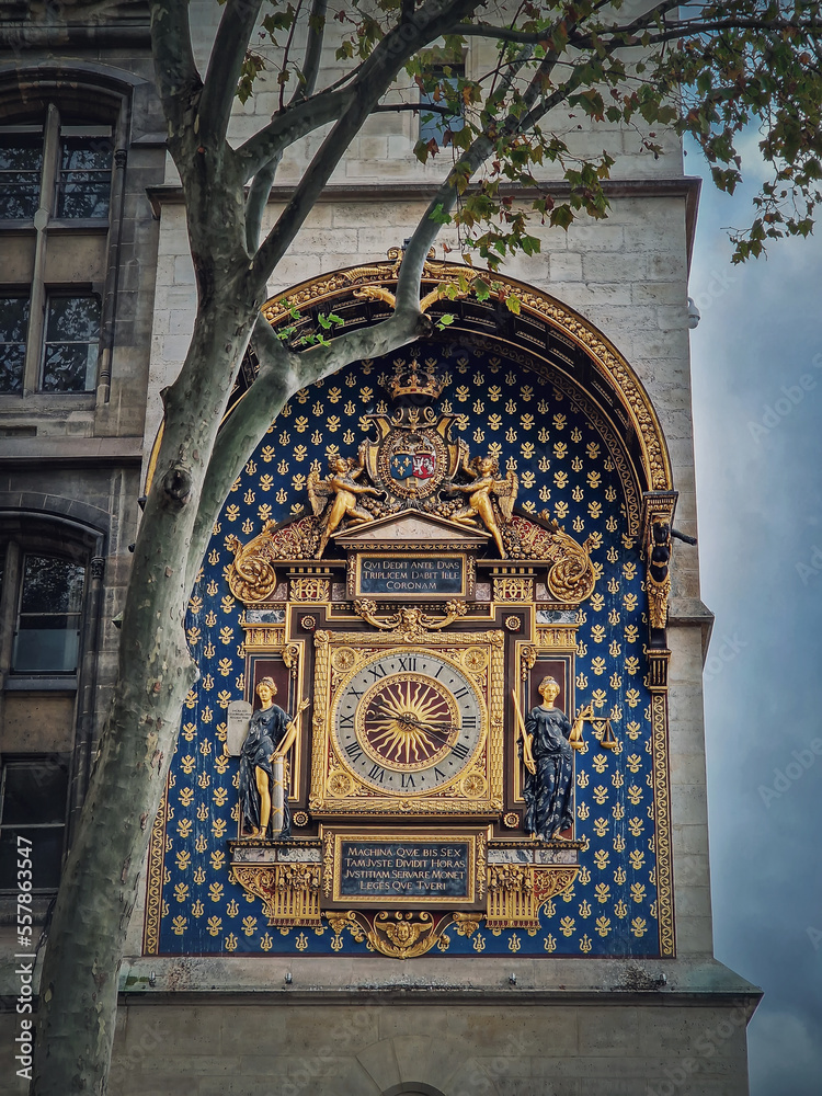 The Conciergerie Clock, The Clock Tower (Tour de l'Horloge). The oldest ...