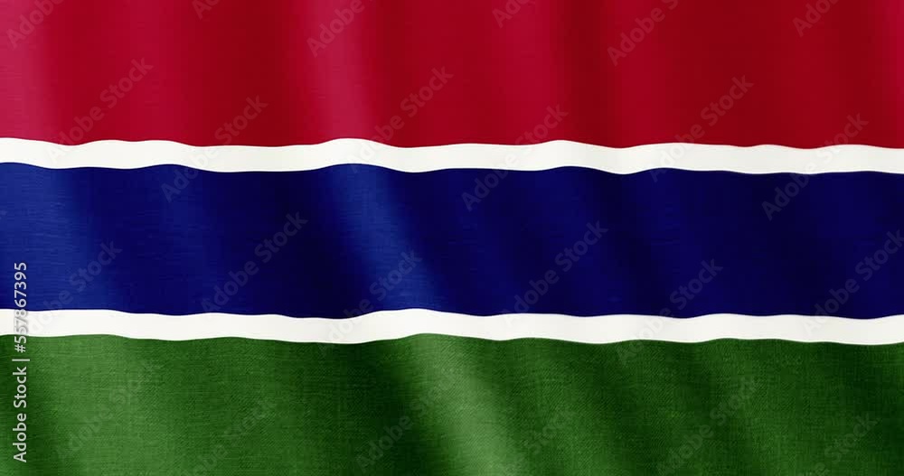 The Gambian flag seamless loop animation. 4k animation background with ...