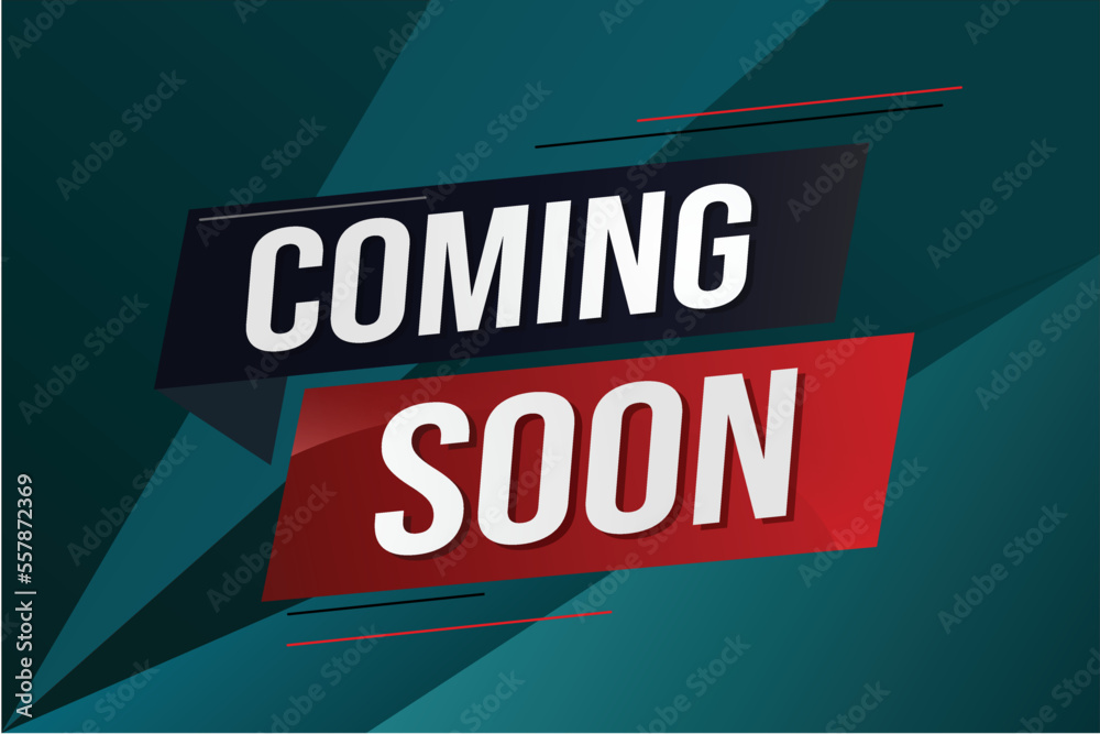 coming soon word concept vector illustration with lines 3d style for ...