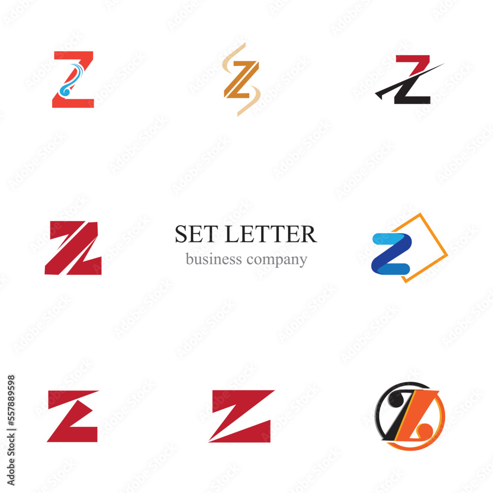 Letter Z Business corporate abstract unity vector logo design template ...