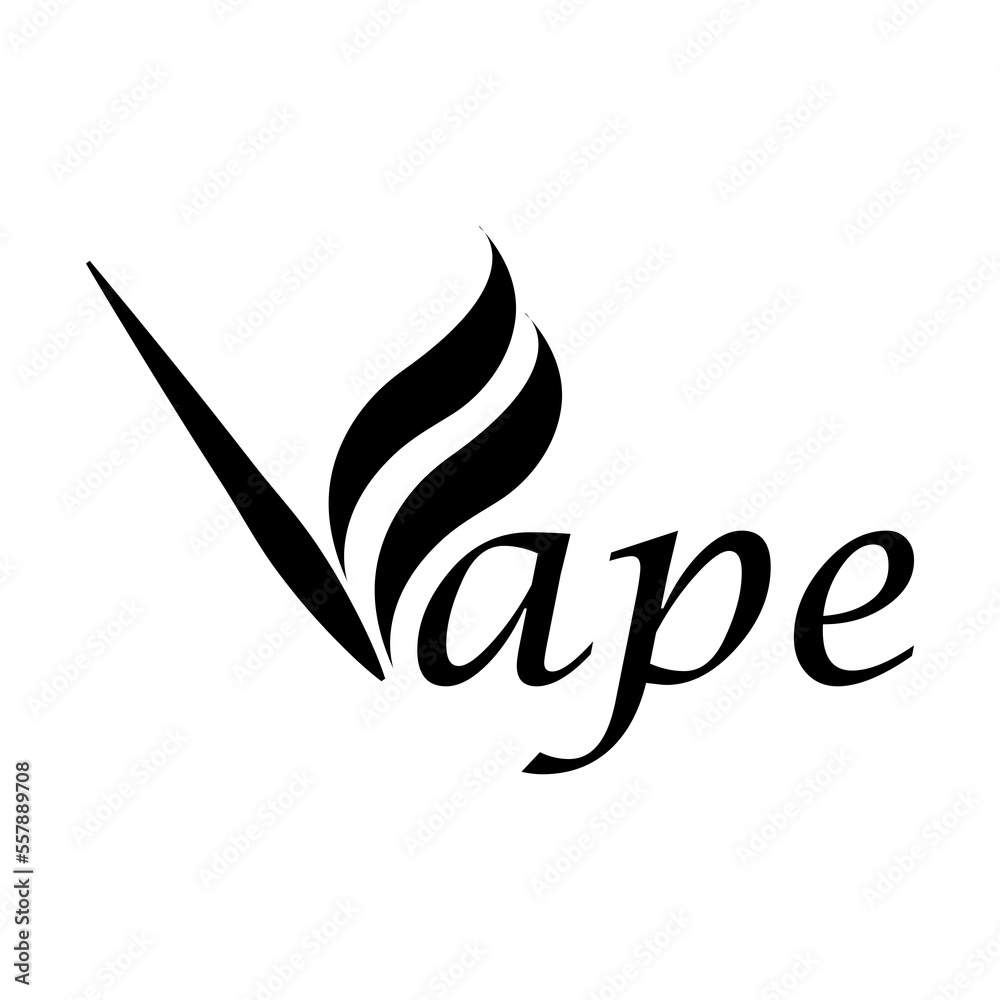Vape letter concept logo art vector. Stock Vector | Adobe Stock