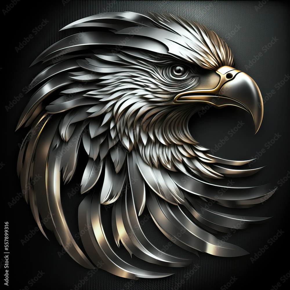 Bald Eagle Metal Stock Illustration | Adobe Stock