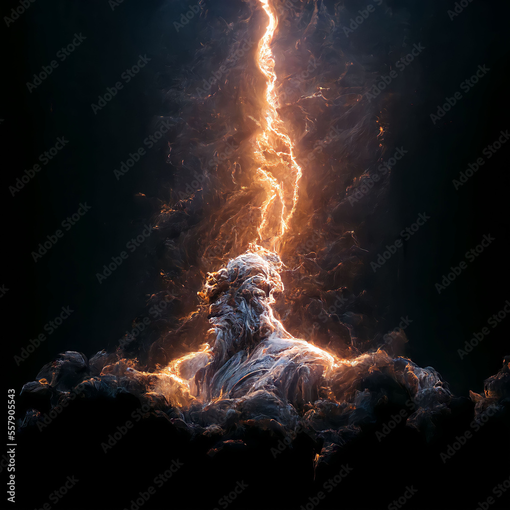 Zeus King of the Gods and God of the Sky, Lightning, Thunder created ...