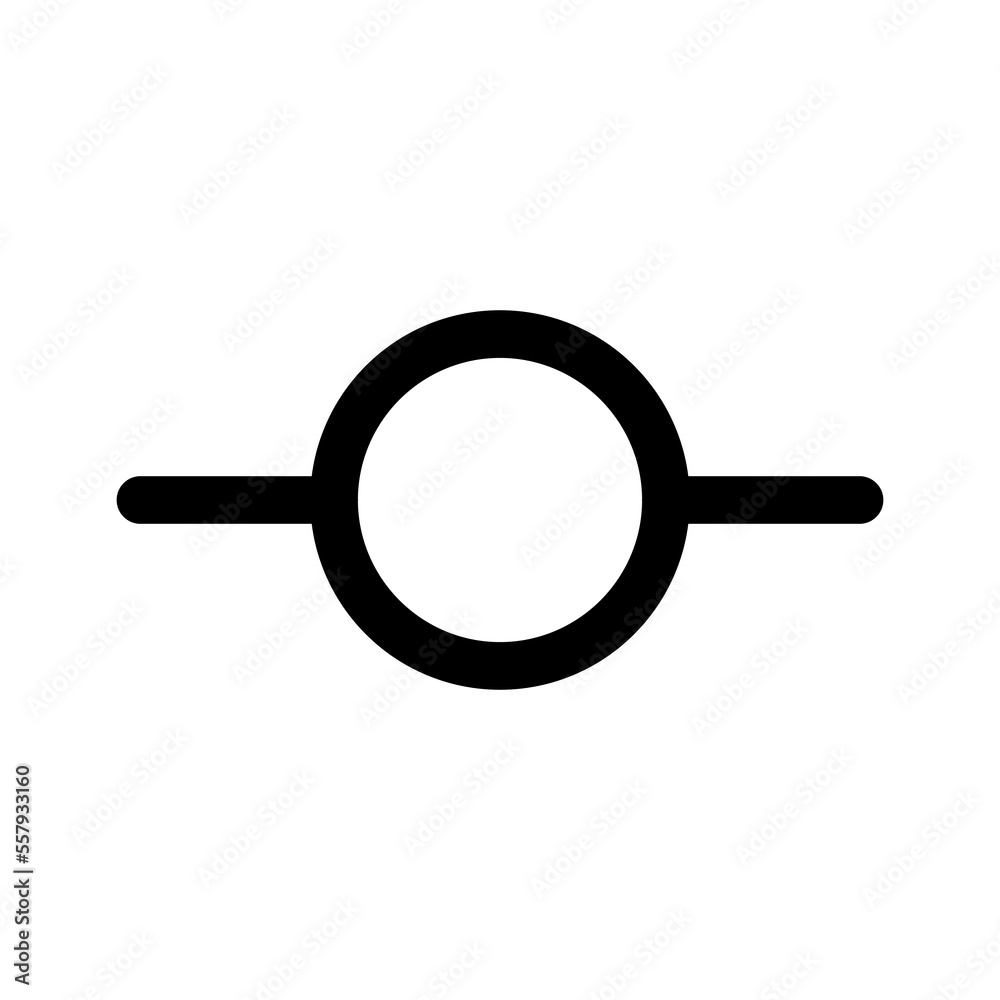 Git commit icon line isolated on white background. Black flat thin icon ...