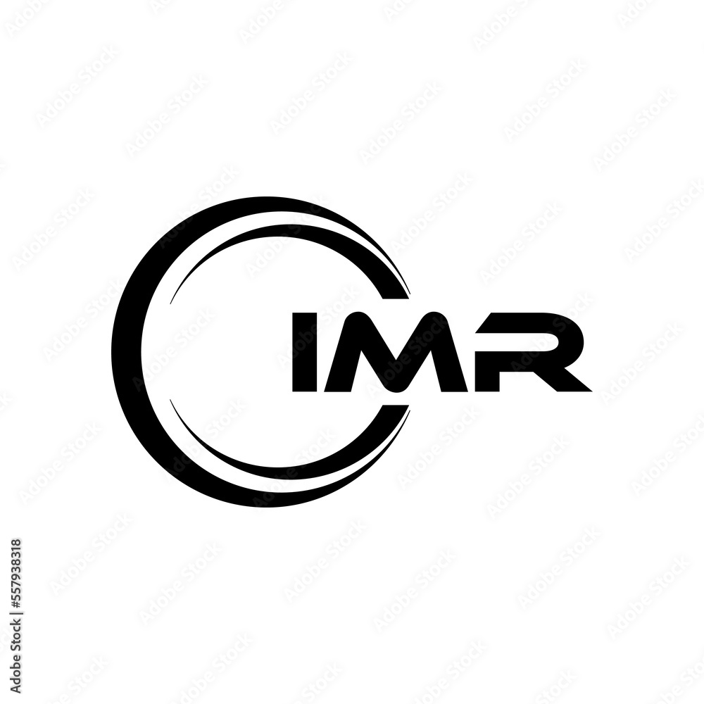 IMR letter logo design with white background in illustrator, cube logo ...
