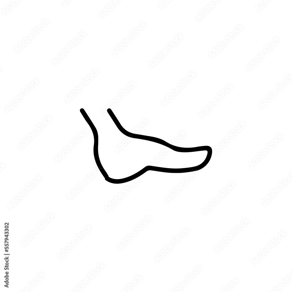 Leg icon. Simple style athlete's foot poster background symbol. Leg ...