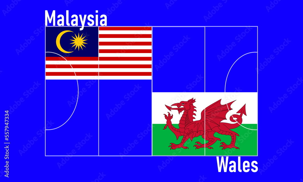 C1. Malaysia vs Wales Classification Group Match Stock Illustration ...
