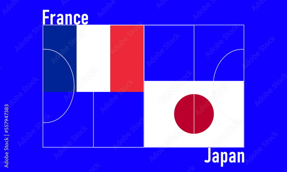 C3. France vs Japan Classification Group Match Stock Illustration ...