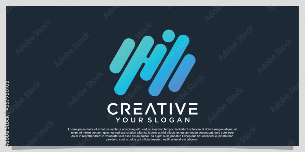 Gradient technology logo design with unique concept Premium Vector Part ...