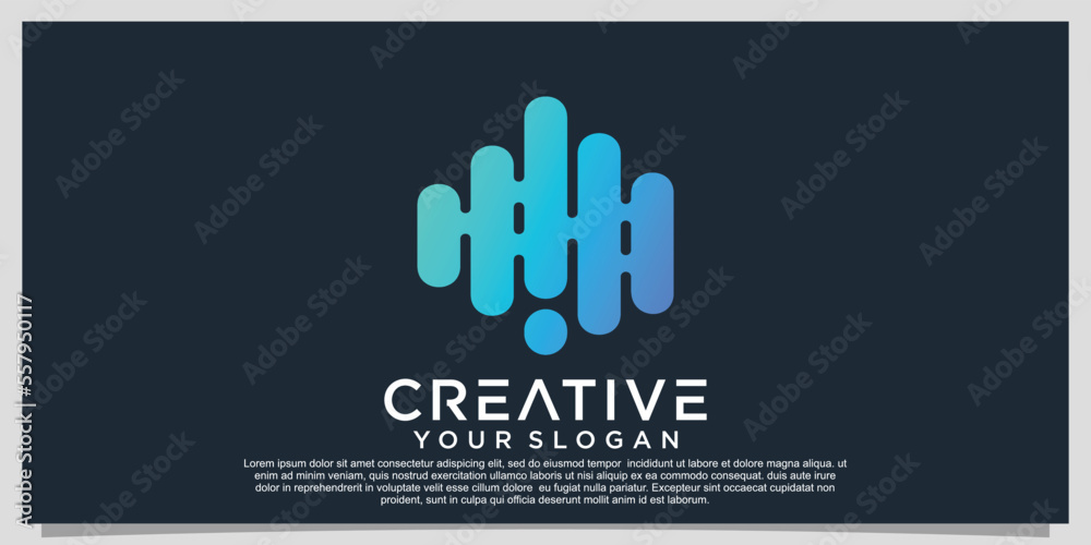 Gradient technology logo design with unique concept Premium Vector Part ...